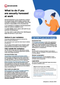 What to do workplace sexual harassment_infographic | Safety Australia Group